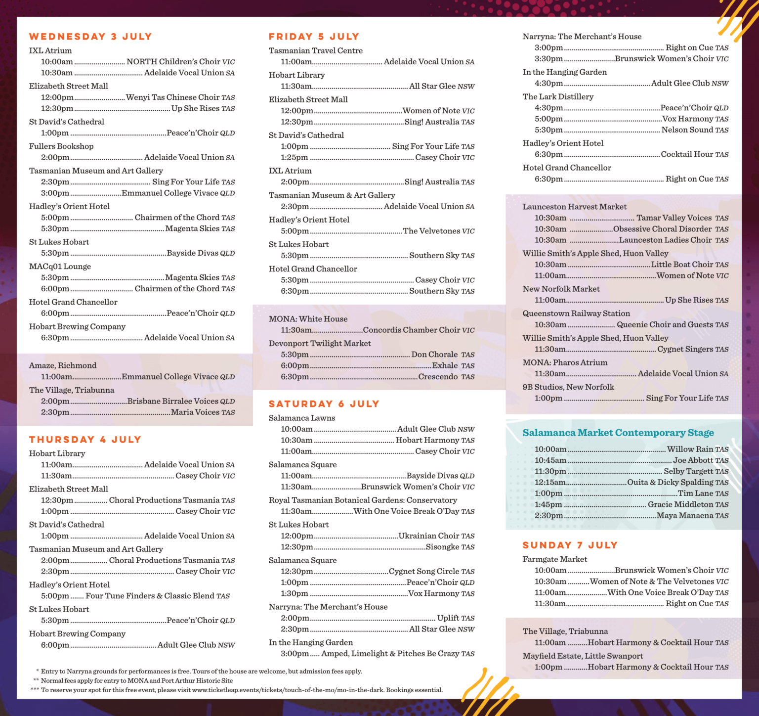 Pop Up Program - Festival of Voices